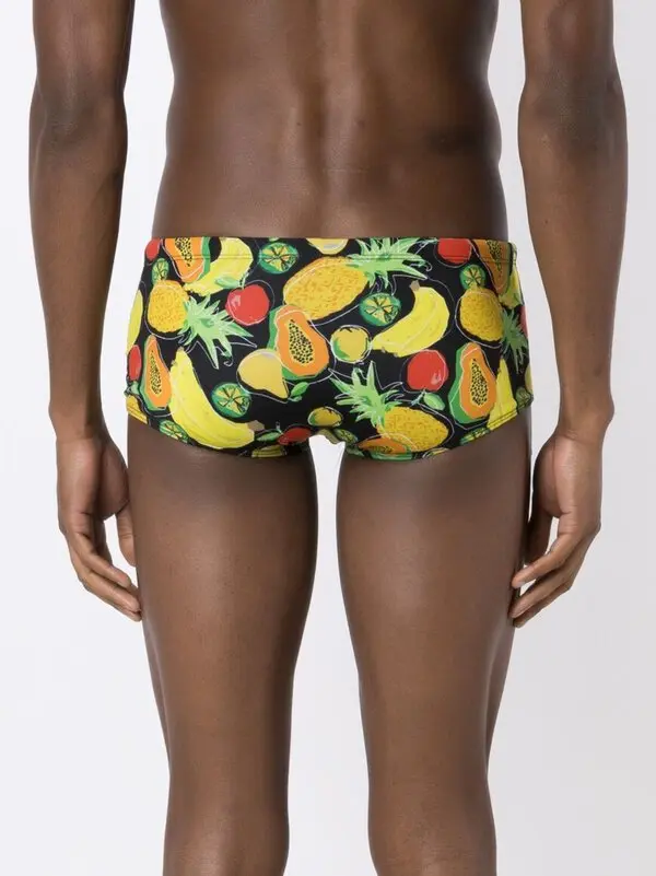 AMIR SLAMA Fruit-print Swim Trunks