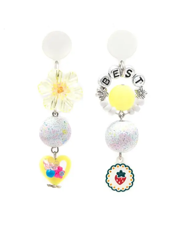 AMIR SLAMA Charm-detail Drop Earrings - Multicolour