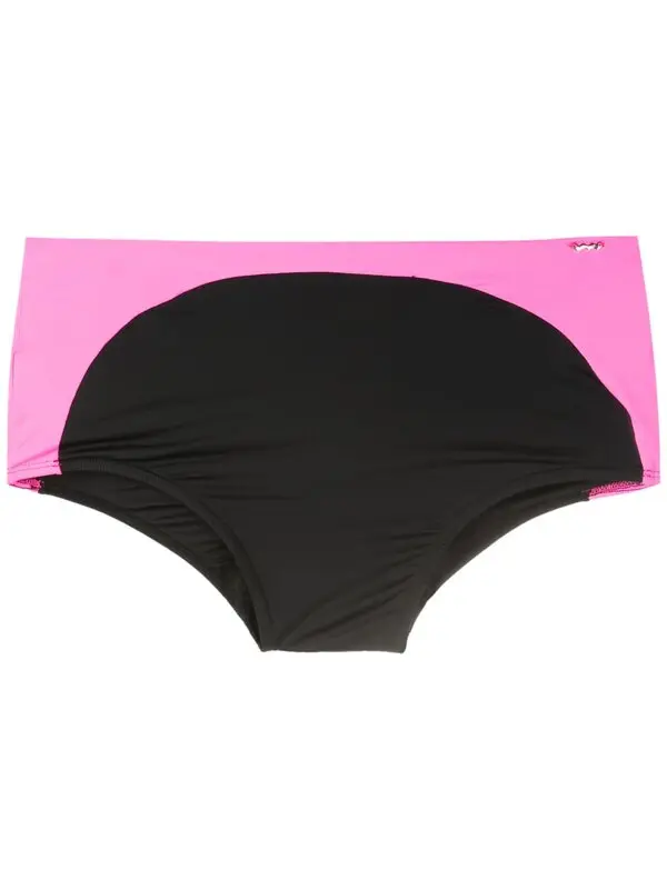 AMIR SLAMA Panelled Swim Trunk - Black