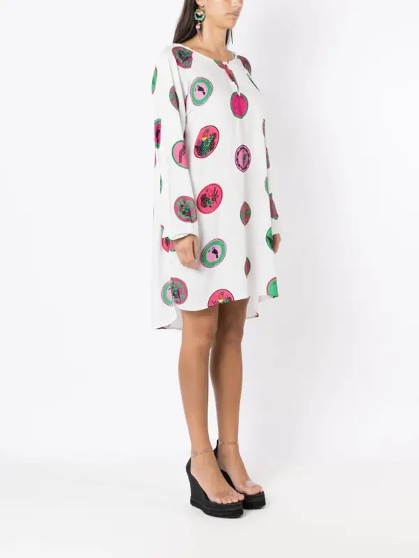 AMIR SLAMA Graphic-print Shift Mini Dress