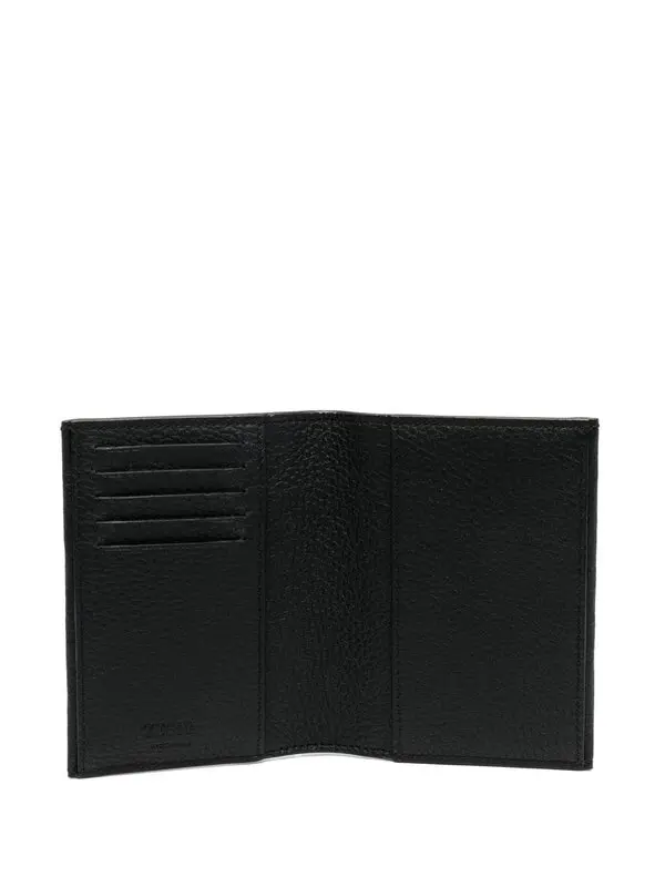 Zegna Logo-plaque Leather Passport Case