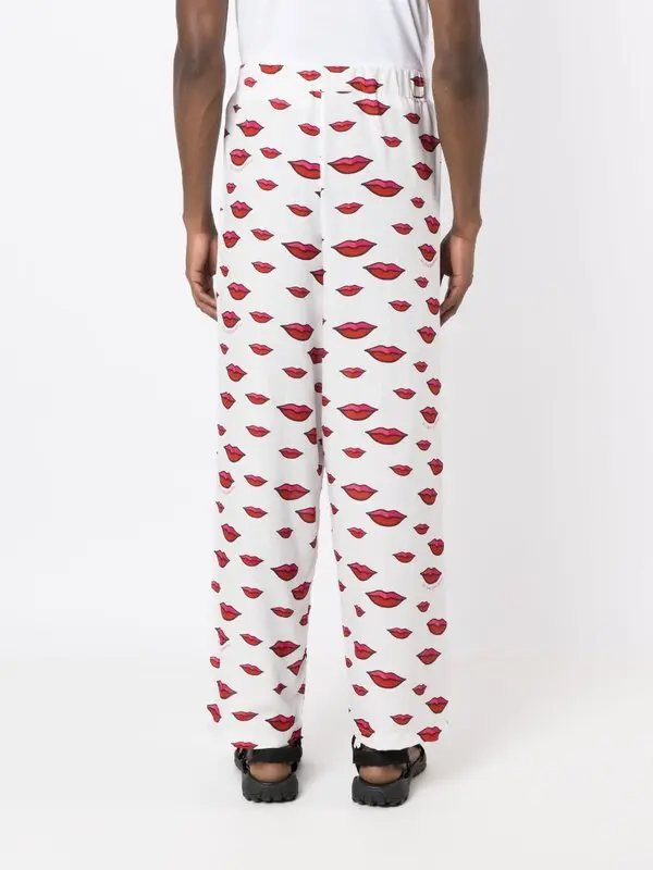 AMIR SLAMA Lips-motif Straight Trousers