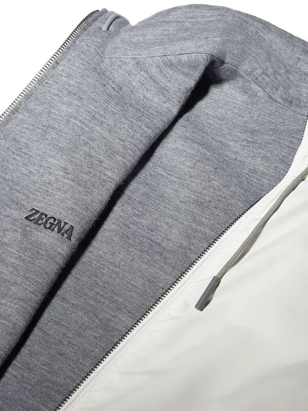 Zegna Reversible Zip-up Vest - White