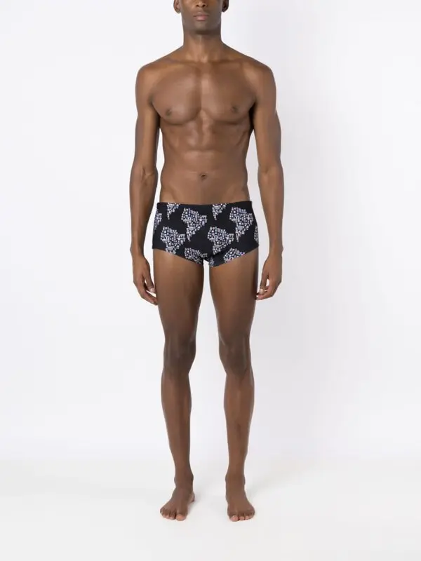 AMIR SLAMA Graphic-print Swim Trunks