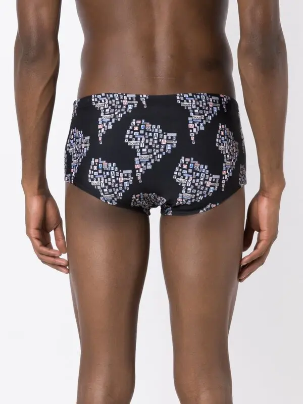 AMIR SLAMA Graphic-print Swim Trunks