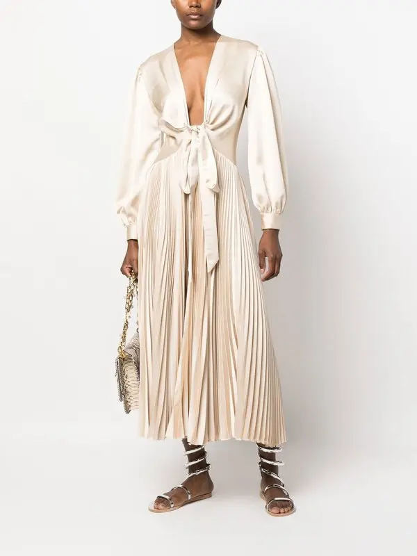Roberto Cavalli Long-sleeve Midi Dress