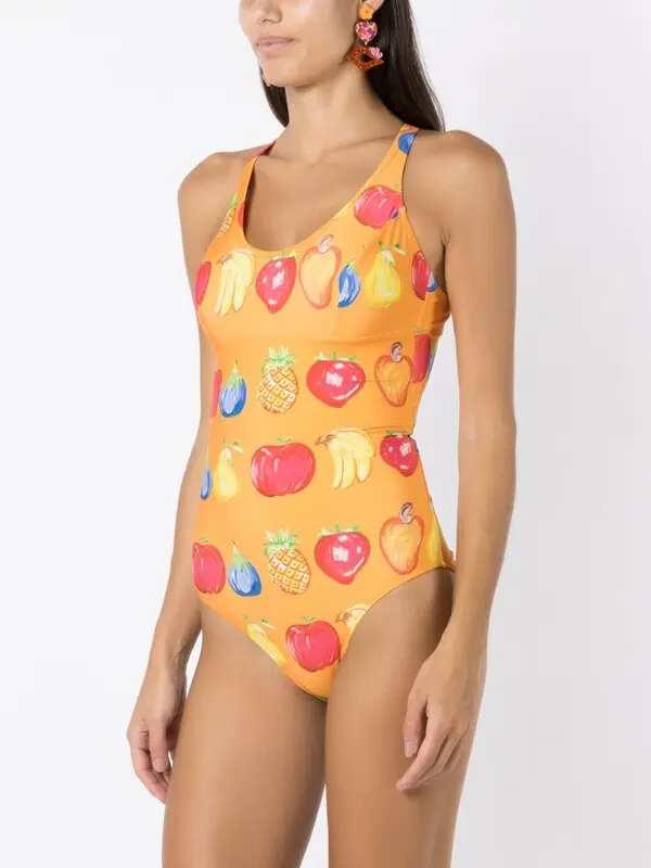AMIR SLAMA Fruit-print Swimsuit