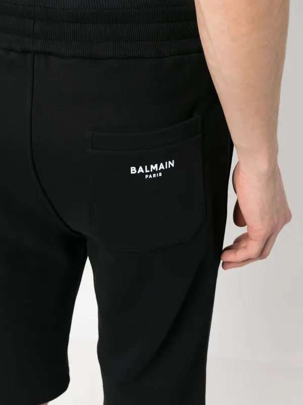 Balmain Logo-print Track Shorts - Black