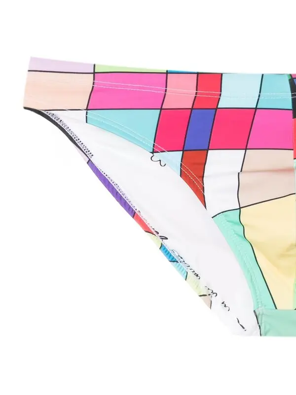 AMIR SLAMA Geometric-print Swim Trunks