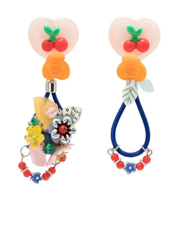 AMIR SLAMA Cherry-motif Drop Earrings - Multicolour
