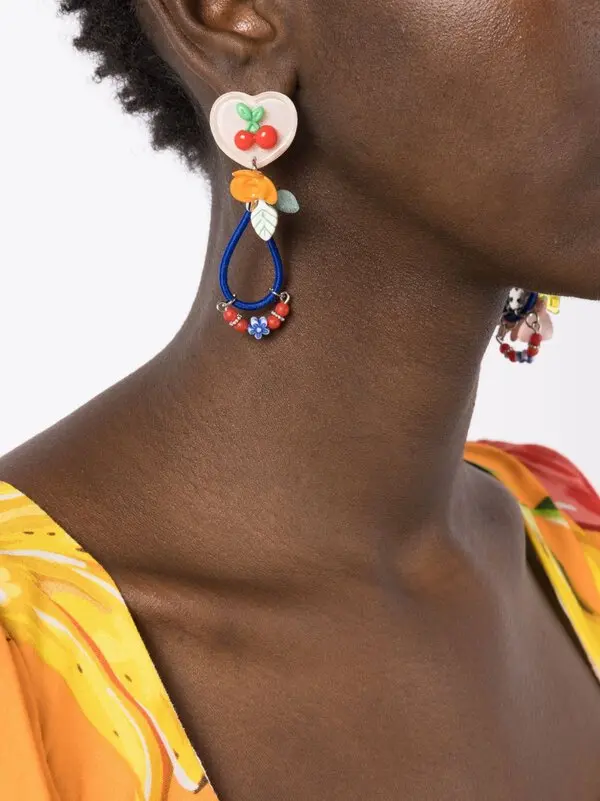 AMIR SLAMA Cherry-motif Drop Earrings