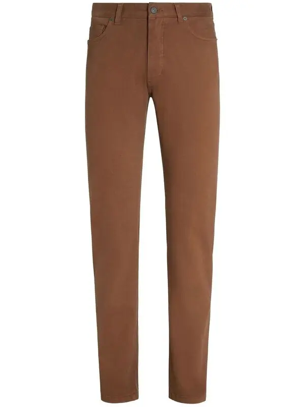 Zegna Slim-fit Roccia Jeans - Brown