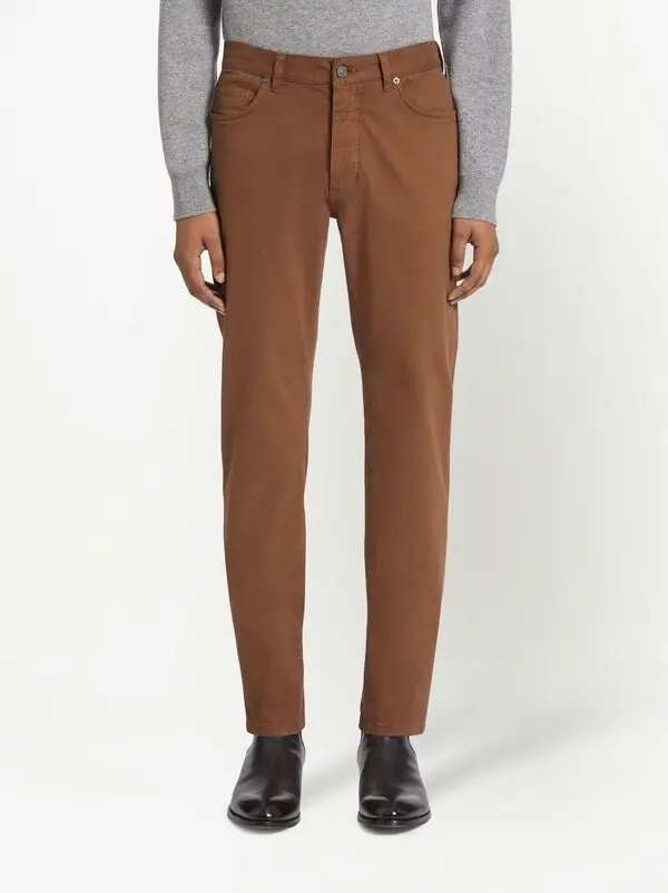 Zegna Slim-fit Roccia Jeans - Brown