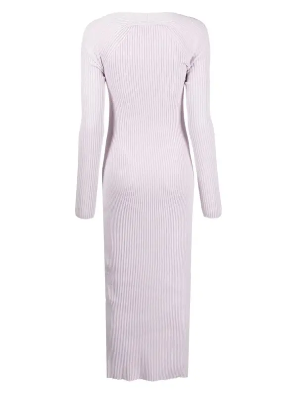 MRZ Cut-out Ribbed Knit Midi Dress