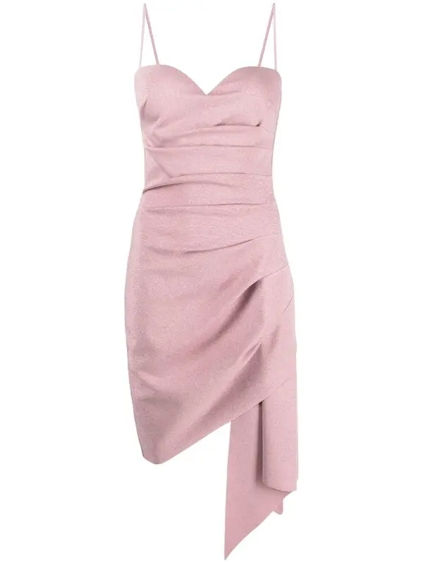 Chiara Boni La Petite Robe Nilde Asymmetric Gathered Dress In Pink - 51%  Off | Editorialist