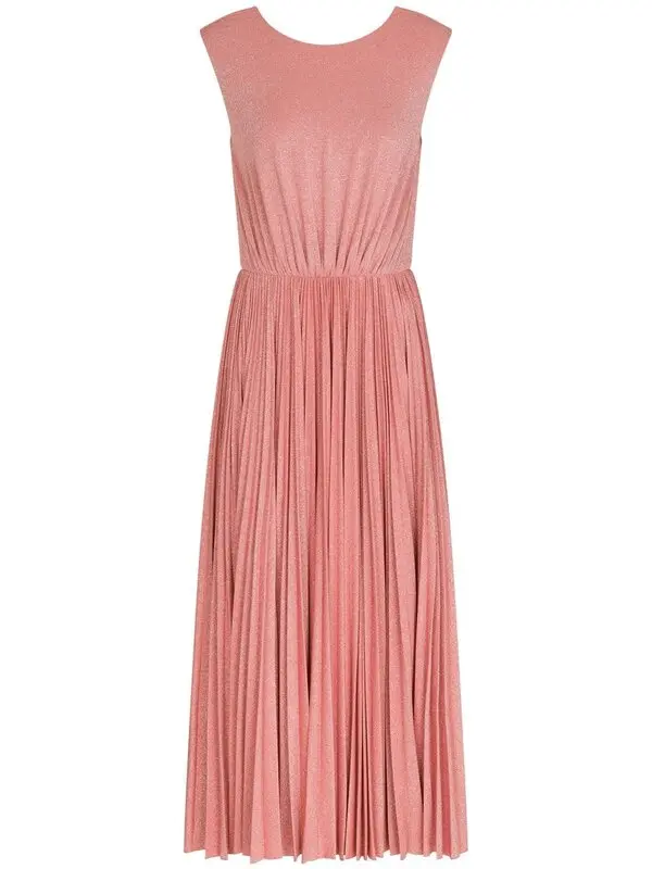 Dolce & Gabbana Lamé-effect Midi Dress - Pink