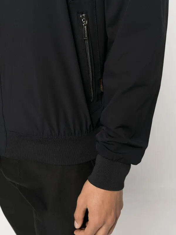 MOORER Zip-up Bomber Jacket - Blue