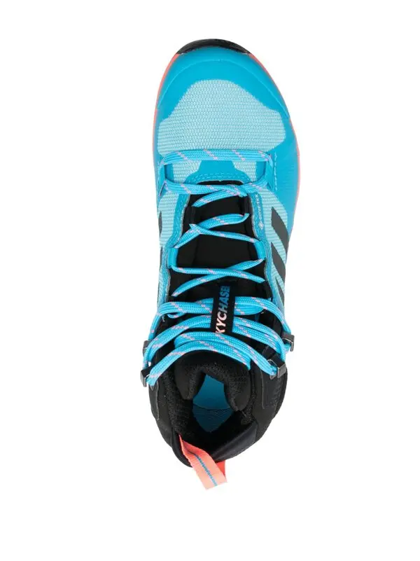 Adidas Colour-Block Panelled High-Top Sneakers - Blue | Editorialist