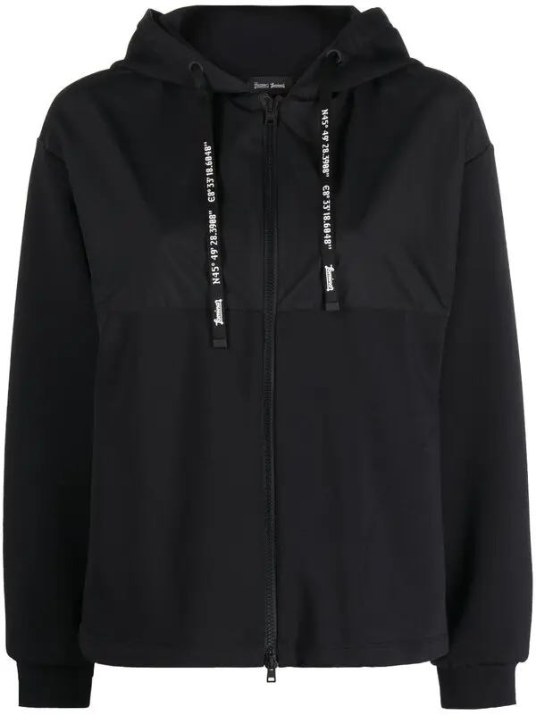 Herno Zip-up Hooded Jacket - Black