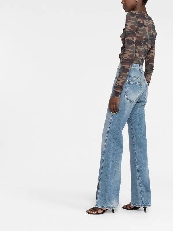 Balmain Bootcut Jeans With Front Slits