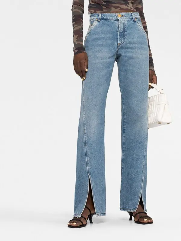 Balmain Bootcut Jeans With Front Slits