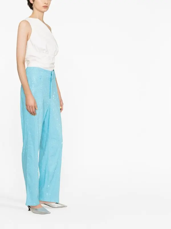 Giuseppe Di Morabito Crystal-embellished Trousers - Blue
