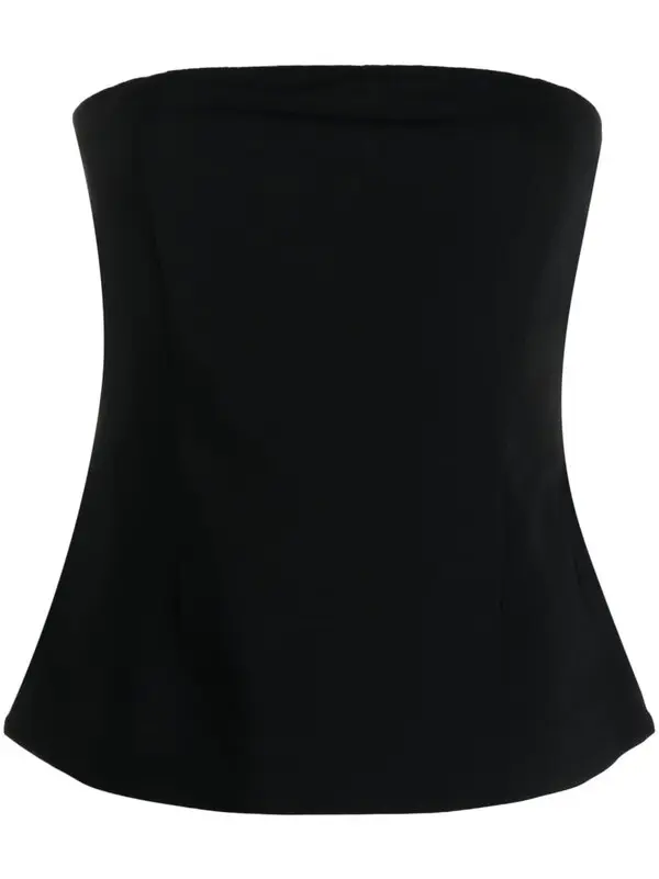Co Strapless Stretch-crepe Top - Black