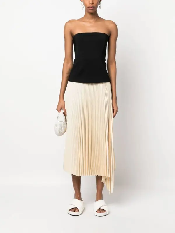 Co Strapless Stretch-crepe Top - Black