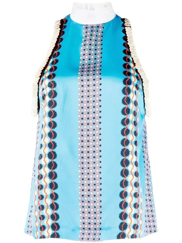 WALES BONNER Sleeveless Printed Top