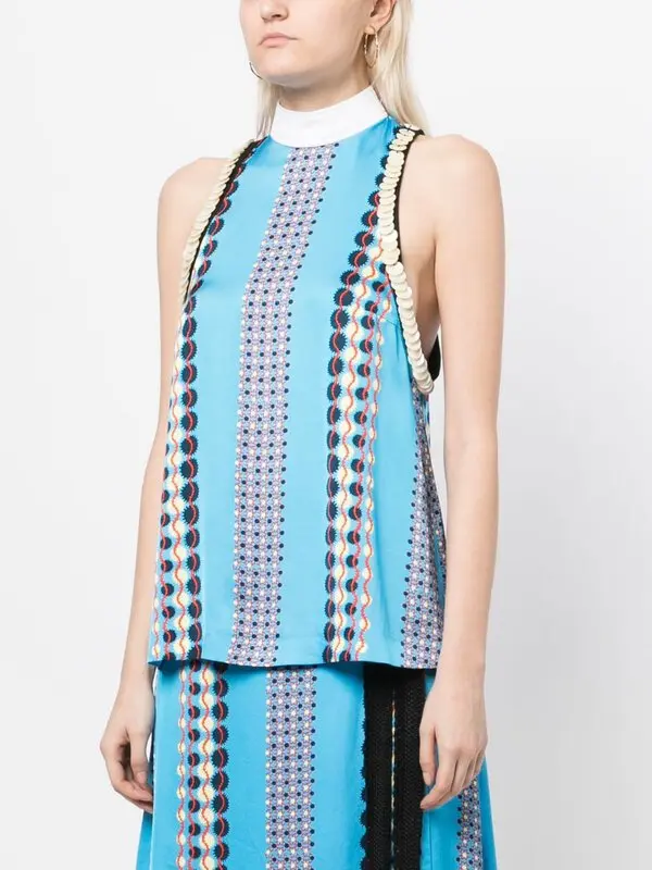 WALES BONNER Sleeveless Printed Top