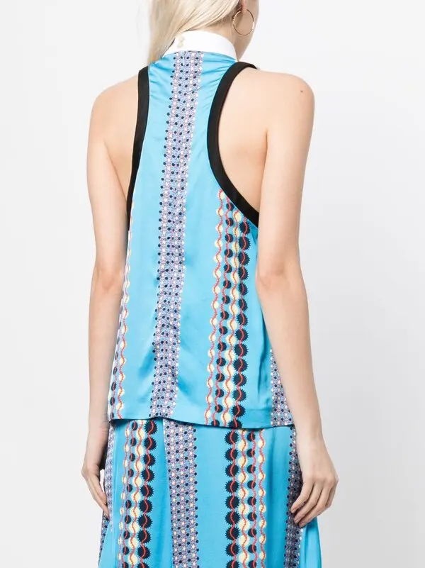 WALES BONNER Sleeveless Printed Top