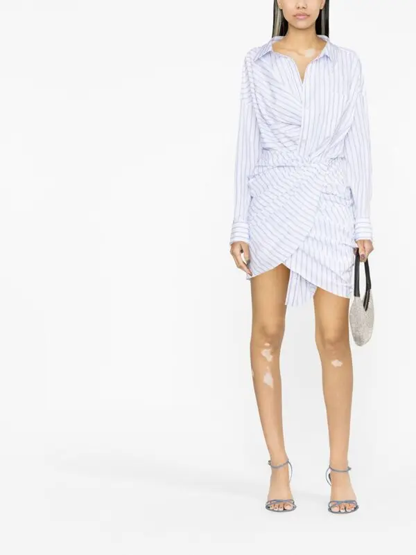 Alexander Wang Striped Asymmetric Shirt Dress