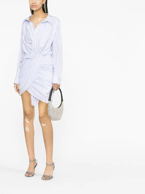 Alexander Wang Striped Asymmetric Shirt Dress
