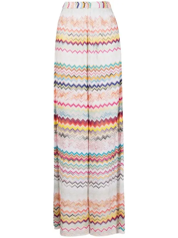 Missoni Zigzag Wide-leg Trousers - Blue