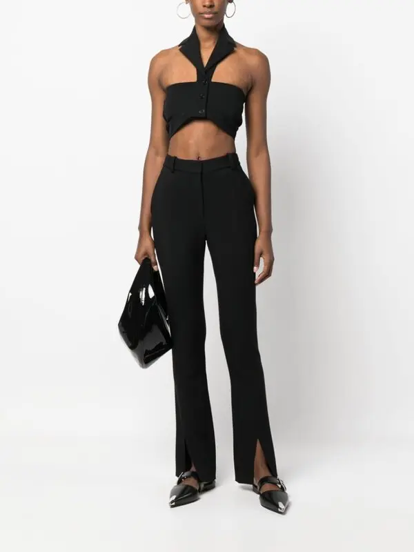 Philosophy Di Lorenzo Serafini Halterneck Buttoned Crop Top
