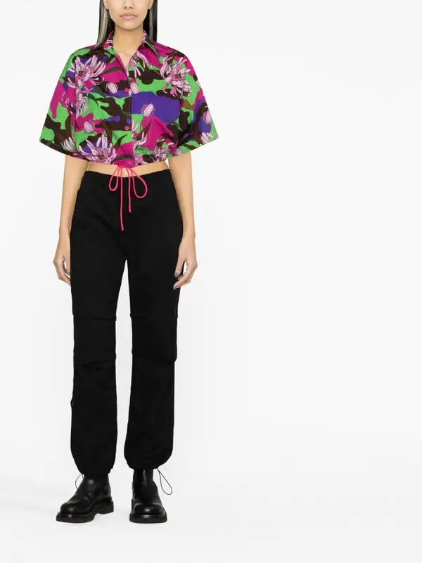 Moncler Floral-print Cropped Shirt