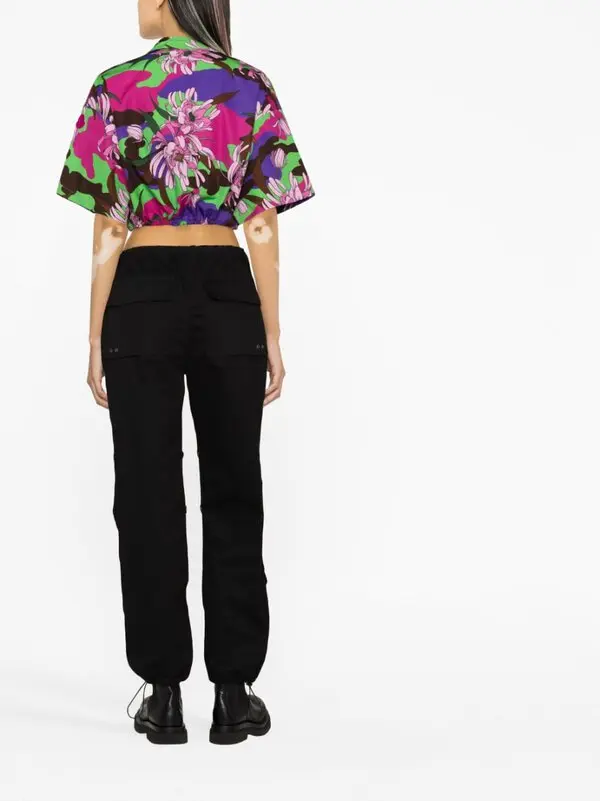 Moncler Floral-print Cropped Shirt