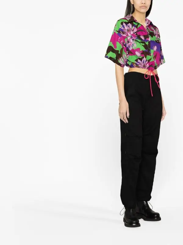 Moncler Floral-print Cropped Shirt