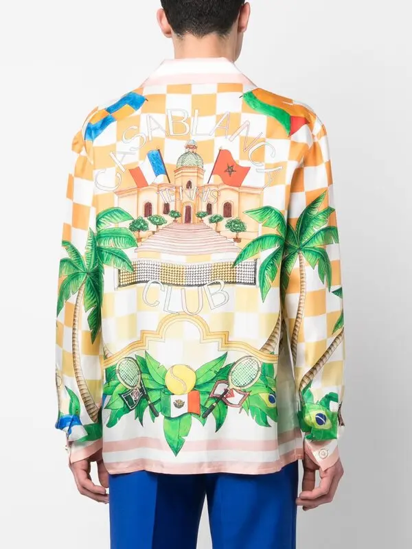 Casablanca Tennis Club Silk Shirt