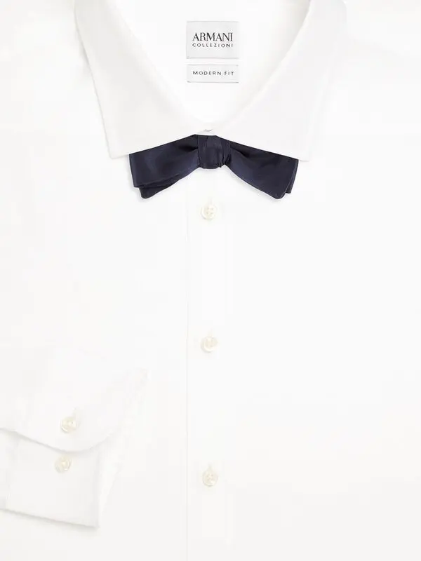 Giorgio Armani Silk Bow Tie - Blue