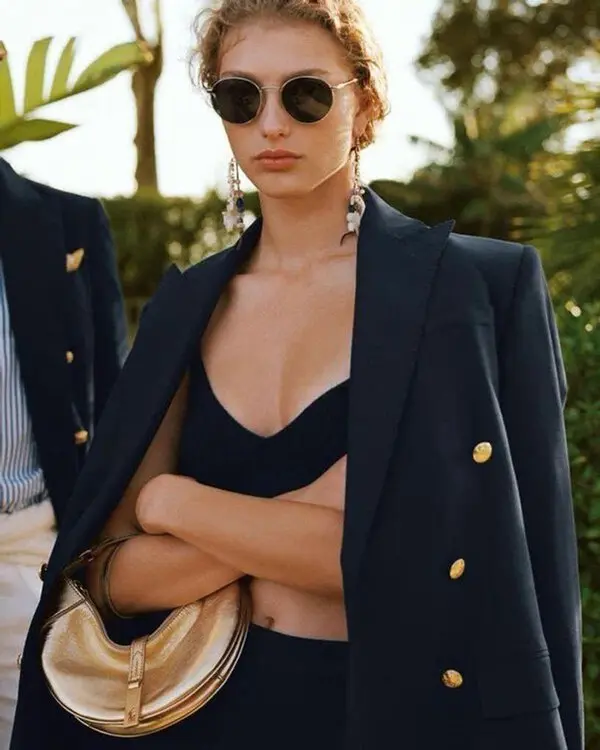 Polo Ralph Lauren Wool-blend Double-breasted Blazer - Navy