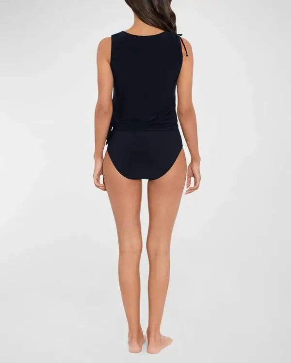 Magicsuit Asymmetric Jersey Tank Top - Black