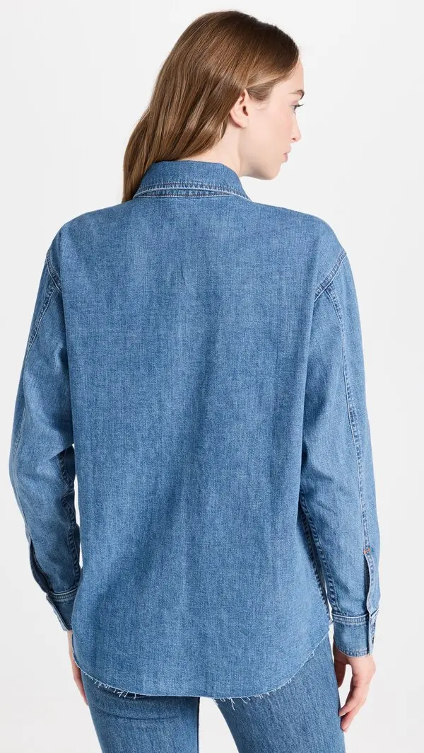 ASKK NY Oversized Denim Shirt With Patch Pockets - Palm Canyon