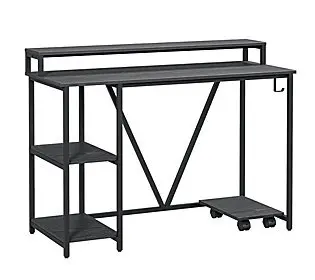 TECHNI MOBILI 46'w Industrial Writing Desk W/co Puter Dolly - One-color