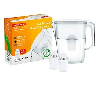AQUA OPTIMA 94oz. Water Universal Daisy Pitcher W/ Filters - One-color