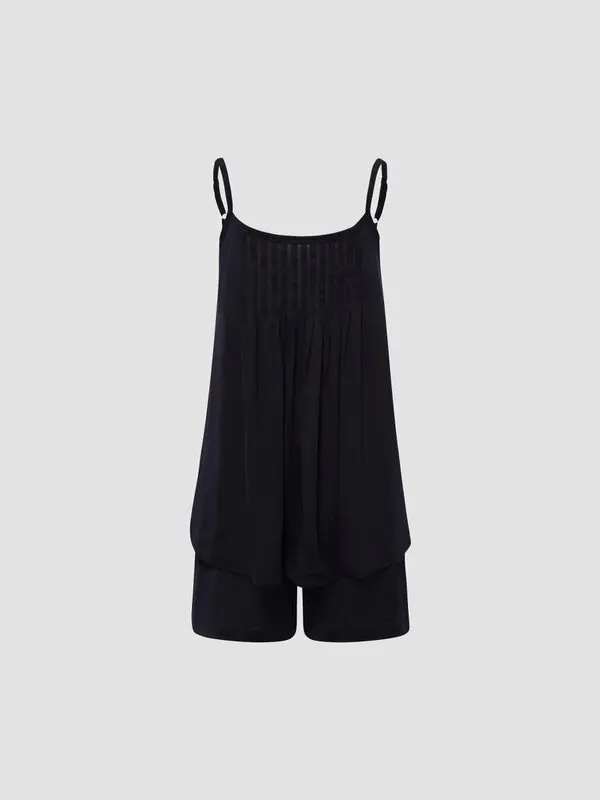 Hanro Two-piece Juliet Short Pajama Set - Black