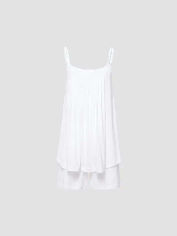 Hanro Two-piece Juliet Short Pajama Set - White