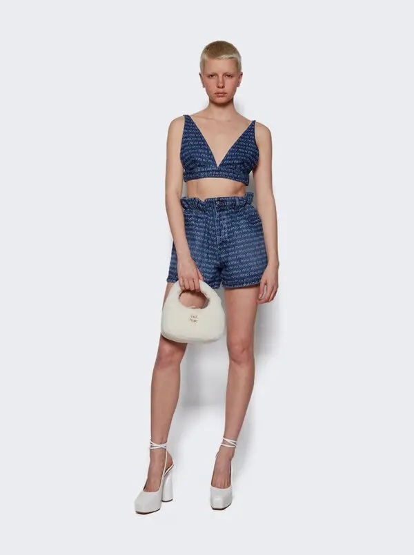 Miu Miu Denim Logo Top