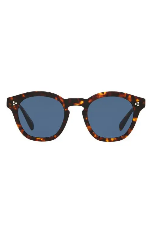 Oliver Spencer Boudreau La Round Sunglasses - Brown Wood