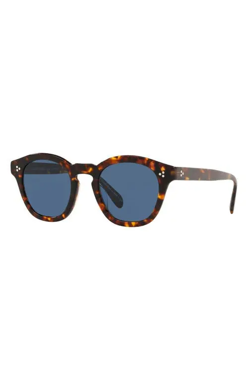Oliver Spencer Boudreau La Round Sunglasses - Brown Wood
